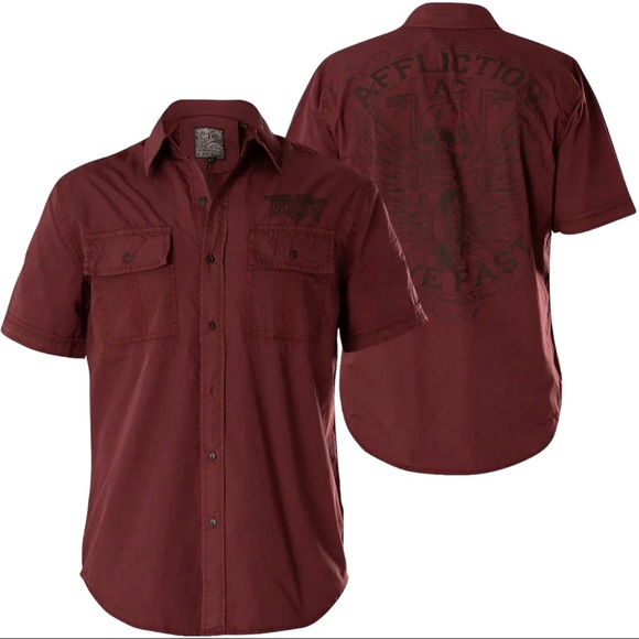Affliction | Shirts | Affliction Mens Button Down Shirt Territorial ...